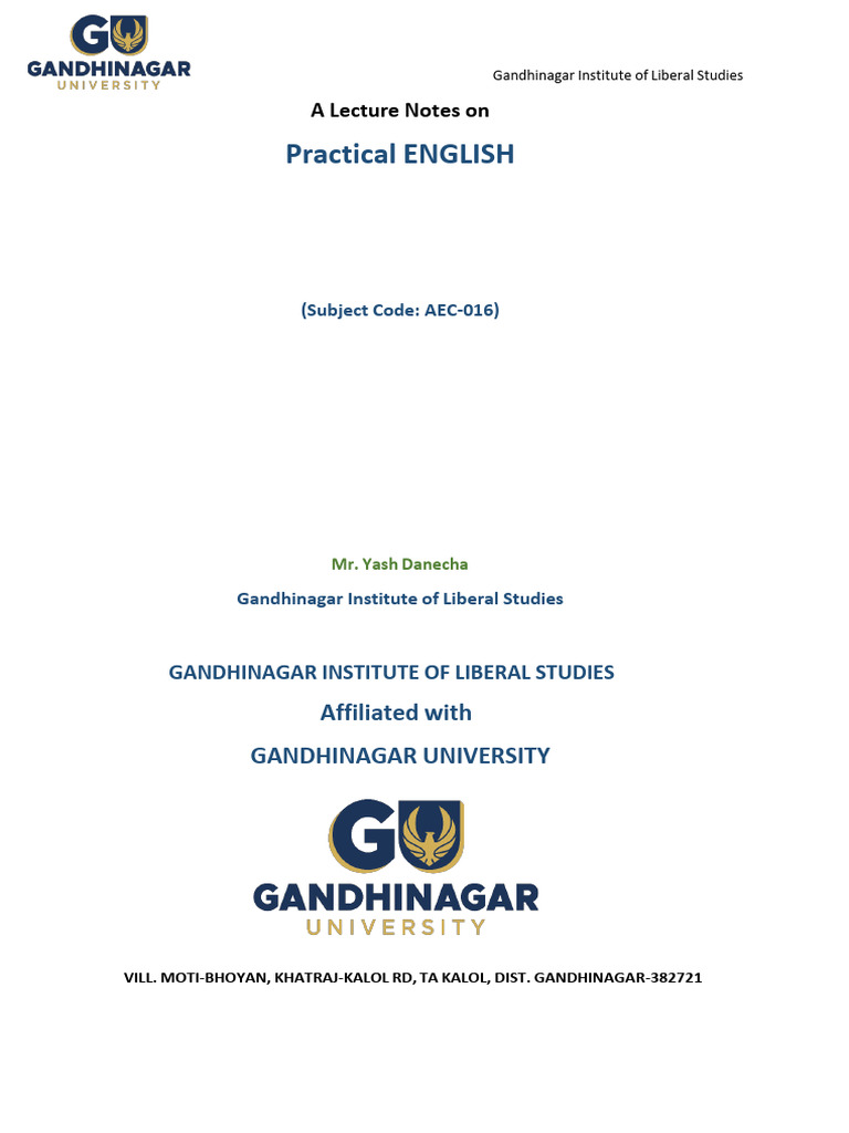 Aec 016 Unit 2 Notes | PDF | Nonverbal Communication | Communication