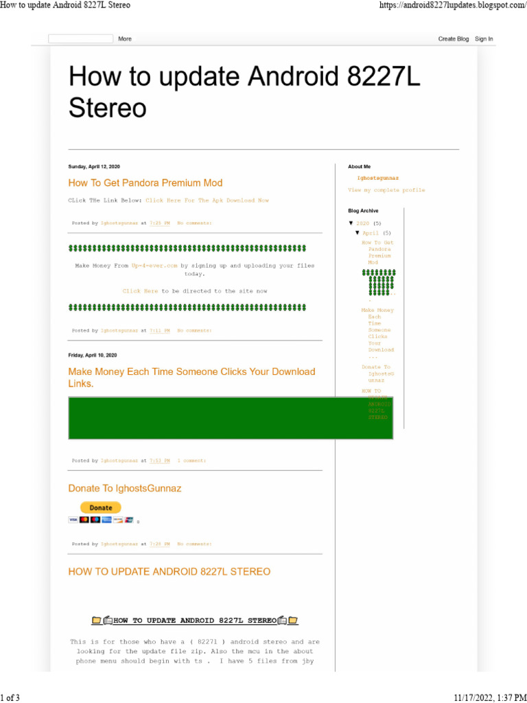How To Update Android 8227L Stereo | PDF | Android (Operating System ...