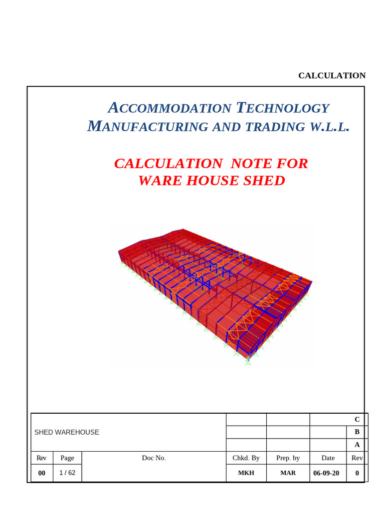 calculation note | PDF | Young's Modulus | Structural Load