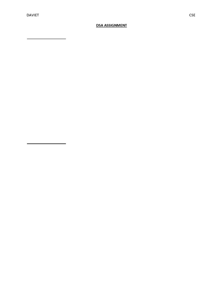 Data Structures and Algorithms Assignments | PDF | Applied Mathematics ...