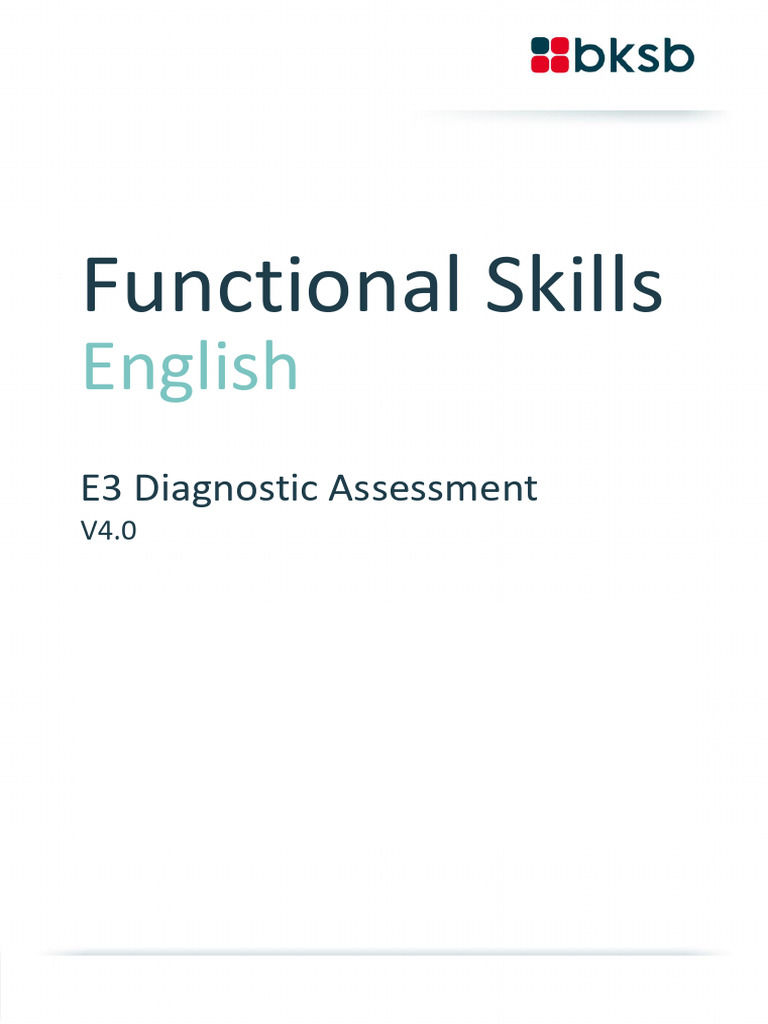 E3 English Diagnostic V4.0 | PDF | English Language | Linguistics