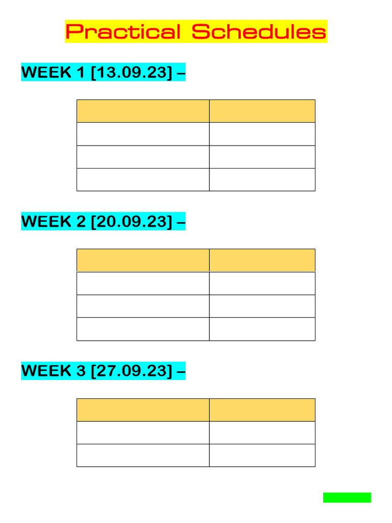PracticalSchedules Groups | PDF