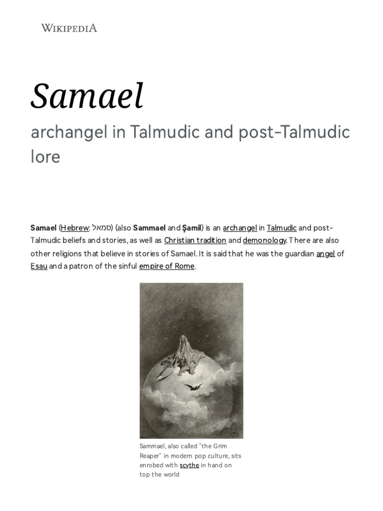 Samael - Simple English Wikipedia, The Free Encyclopedia | PDF ...