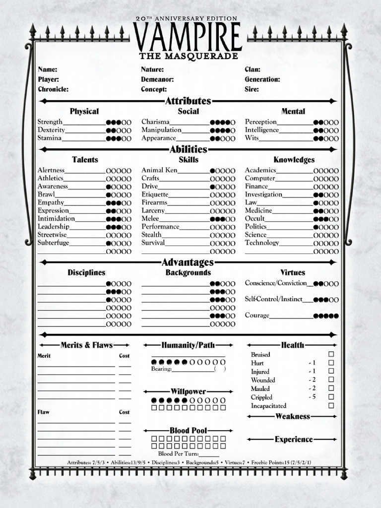 Character Sheet Peeps | PDF