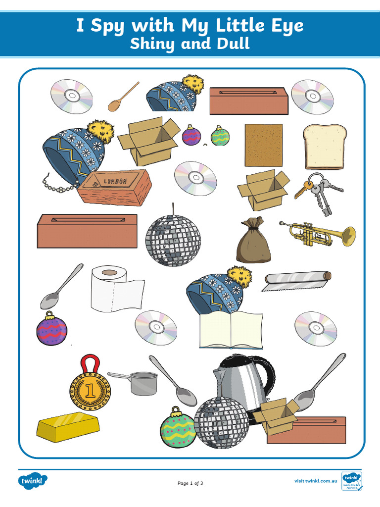 Au SC 1653727978 I Spy Shiny and Dull Materials - Ver - 1 | PDF