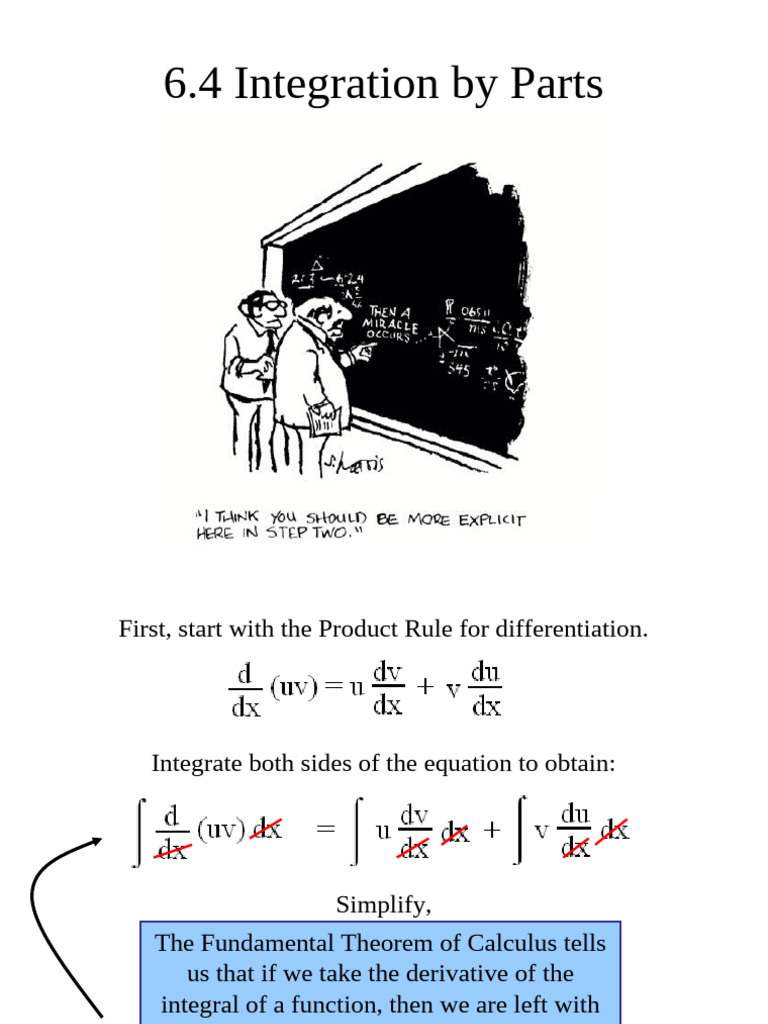 6.4 Integration by Parts | PDF | Integral | Function (Mathematics)