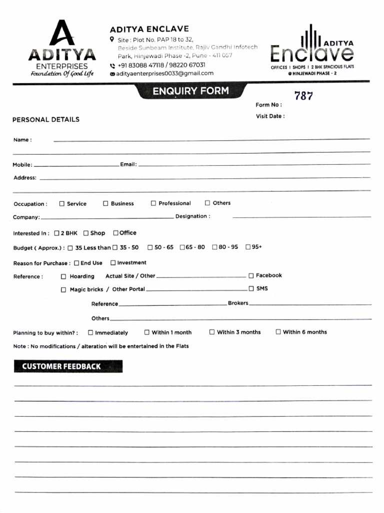 Enquiry Form | PDF