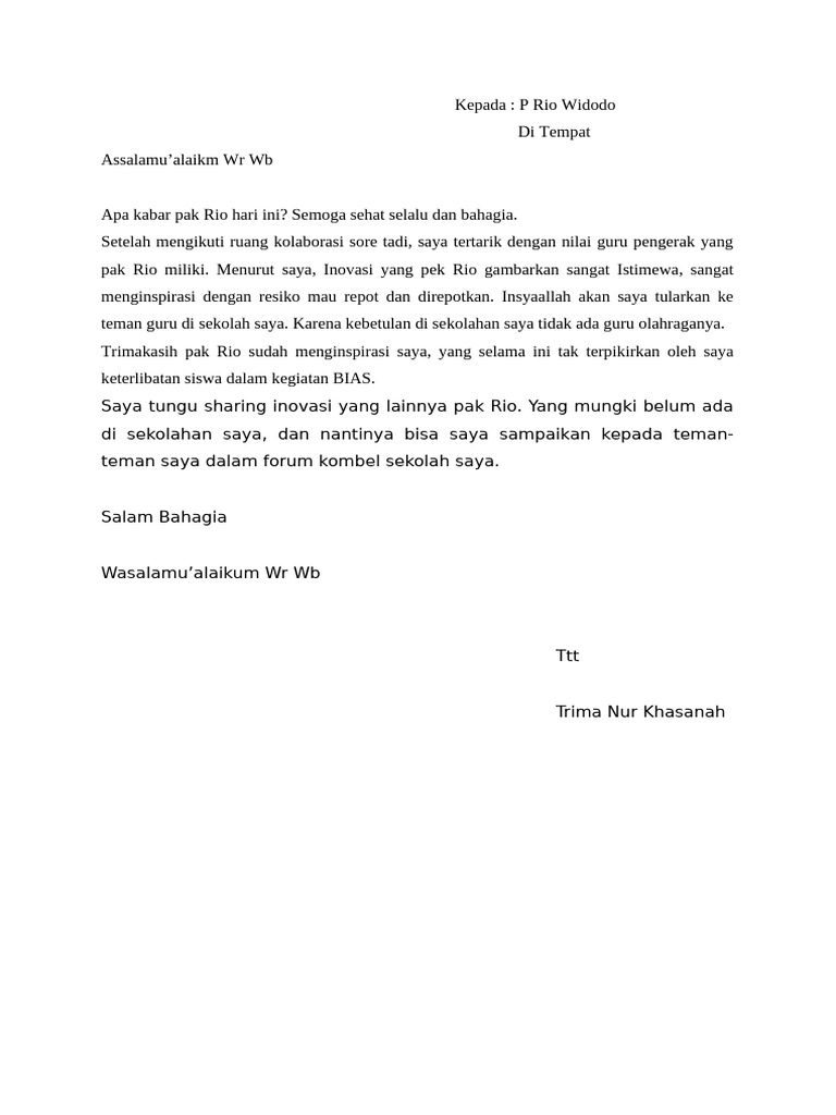 Inspirasi Guru dari Pak Rio | PDF