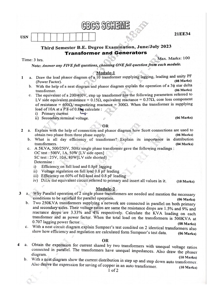 Transformers and Generators Model qps | PDF