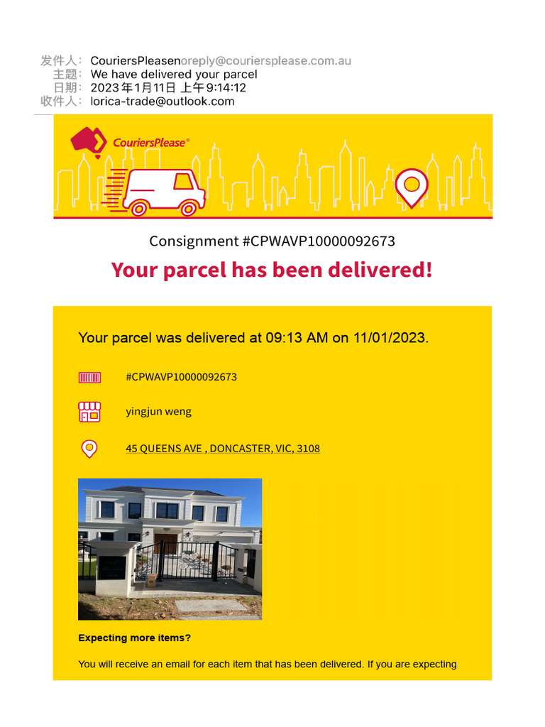 We Have Delivered Your Parcel | PDF