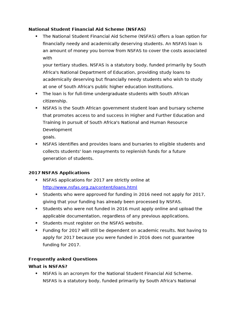 National Student Financial Aid Scheme | PDF | Student Financial Aid In ...
