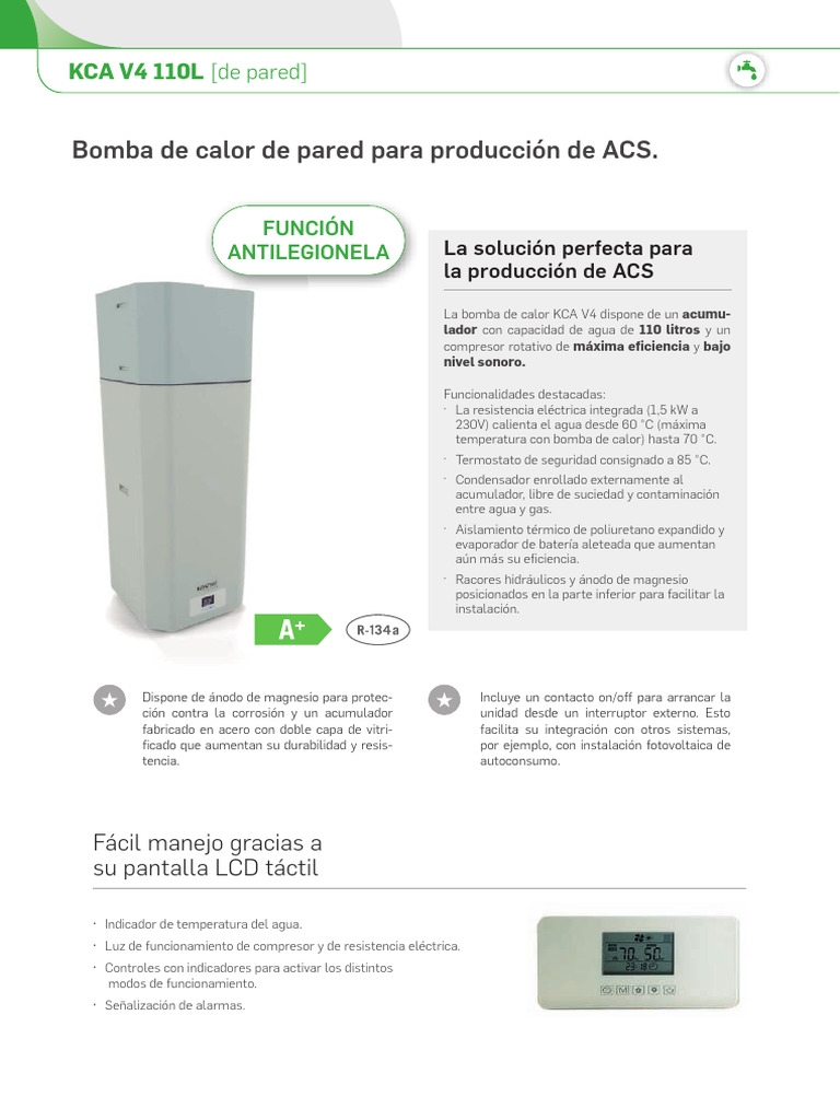 Kca V4 | PDF | Bomba de calor | Agua