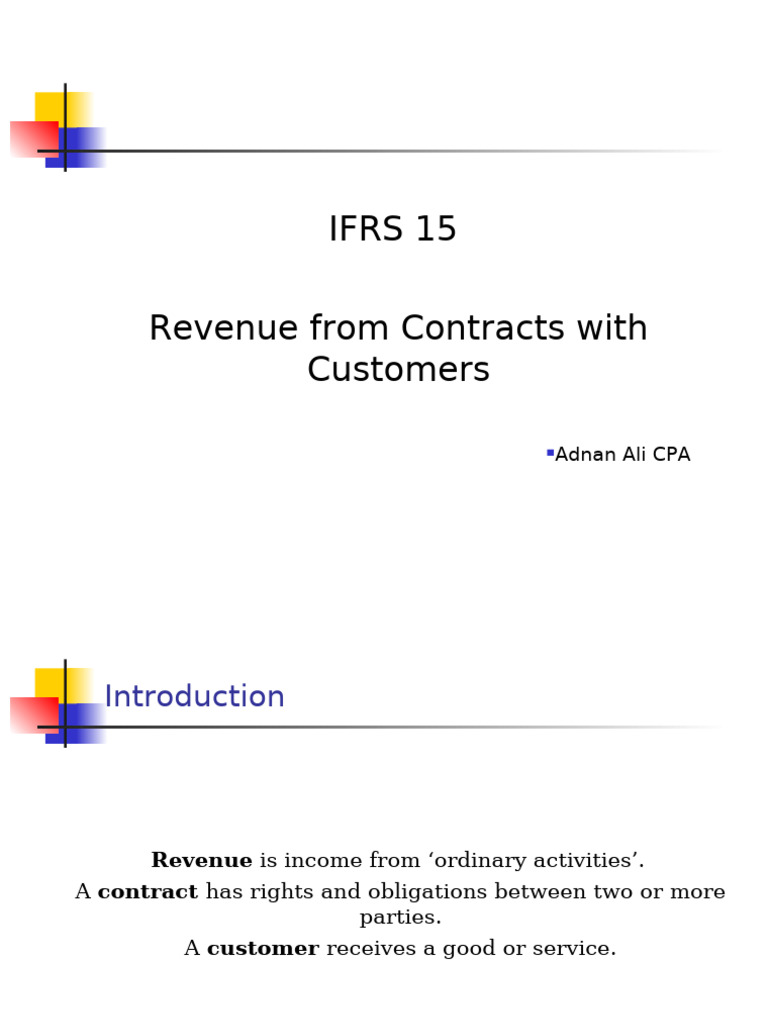 IFRS 15 Revenue From Contracts With Customers | PDF | Consideration ...
