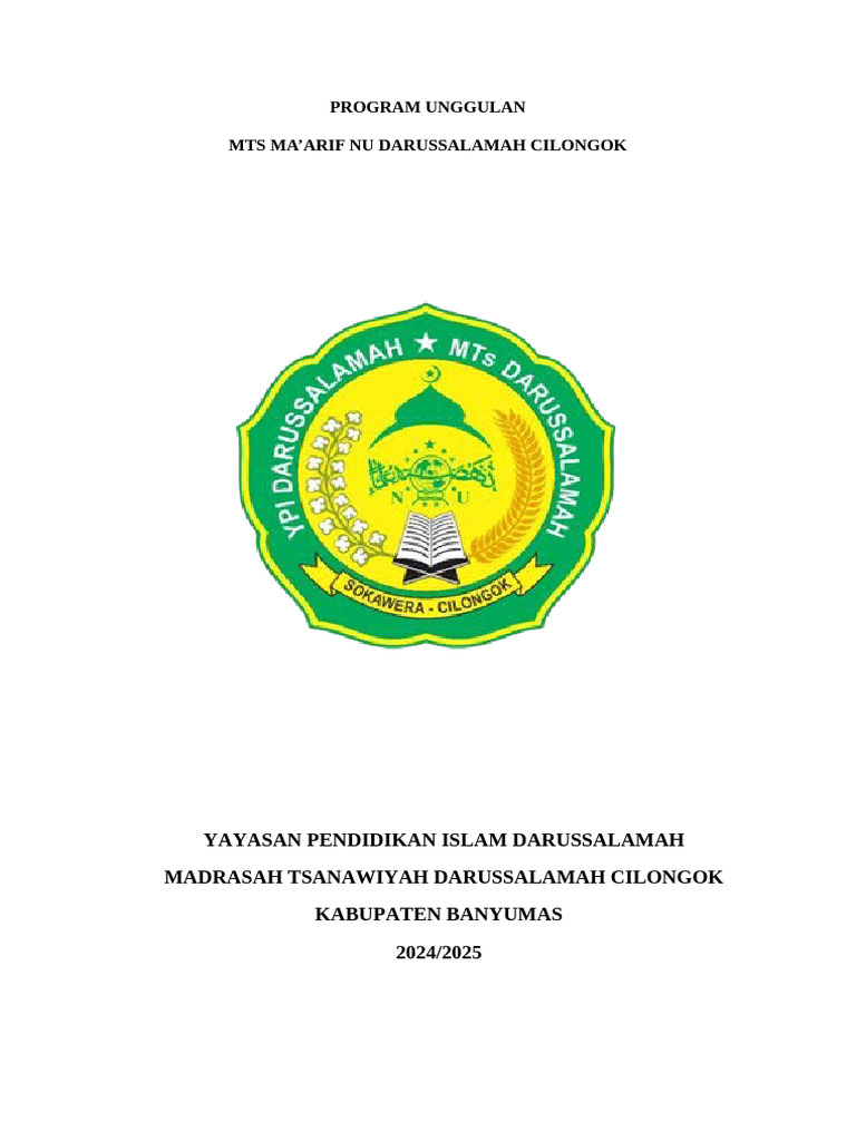 Program Unggulan Madrasah | PDF