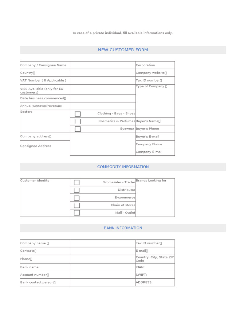 Customer Registration Form | PDF | Value Added Tax | Business