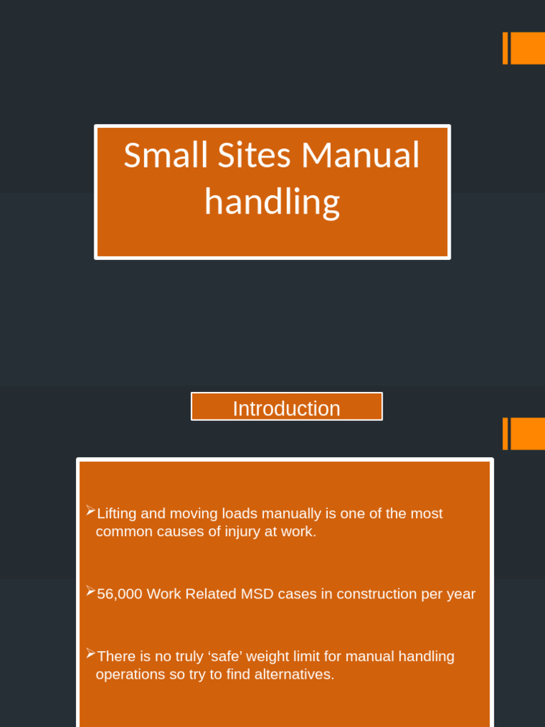 Manual Handling Training | PDF