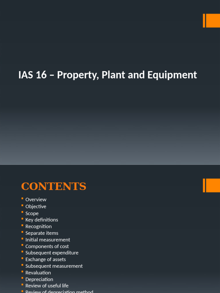 IAS 16 PPE-Presentation | PDF | Depreciation | Fair Value