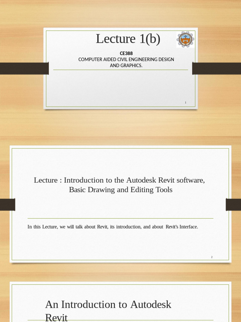 BIM Lecture 1b (1) | PDF | Autodesk Revit | Building Information Modeling