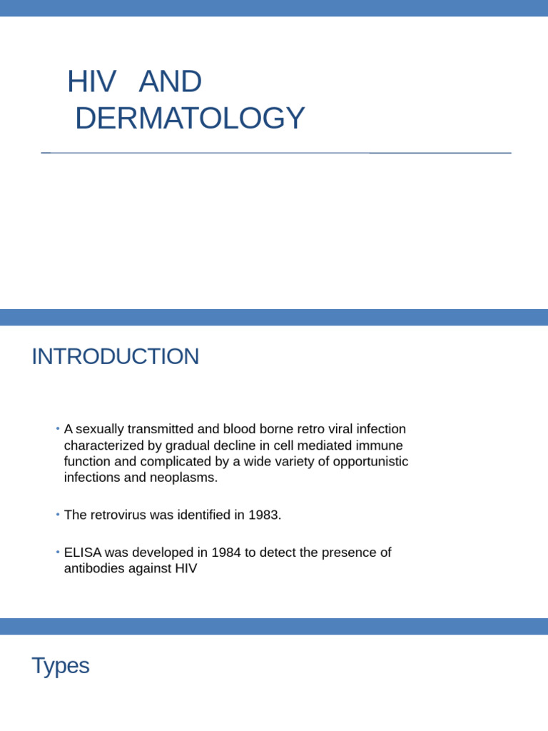 Hiv and Dermatology | PDF | Candidiasis | Psoriasis