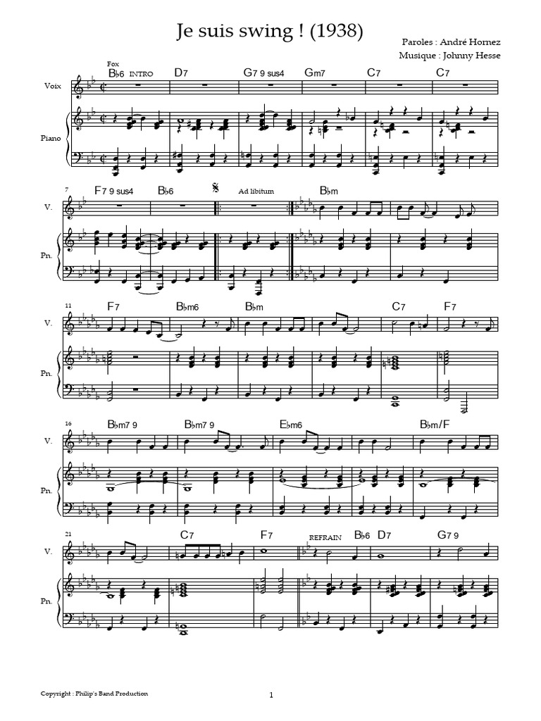 Je Suis Swing (BB) | PDF