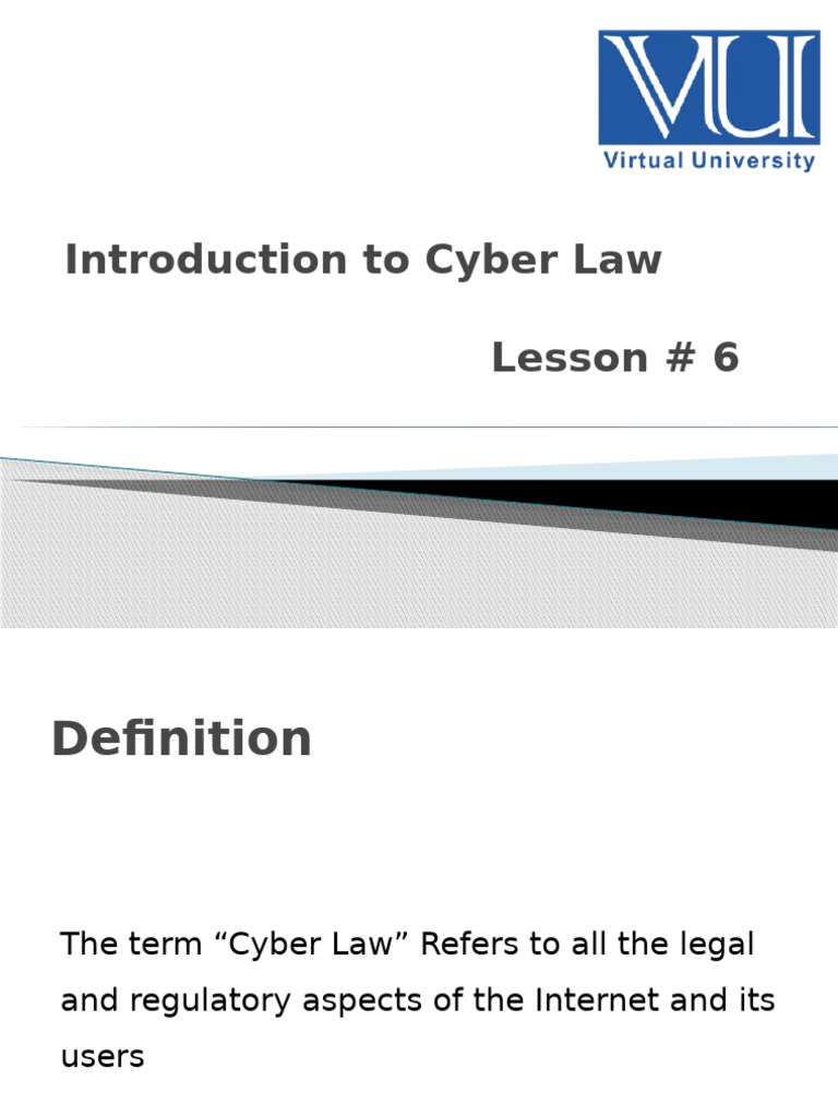 6-1 Introduction To Cyber Law | PDF