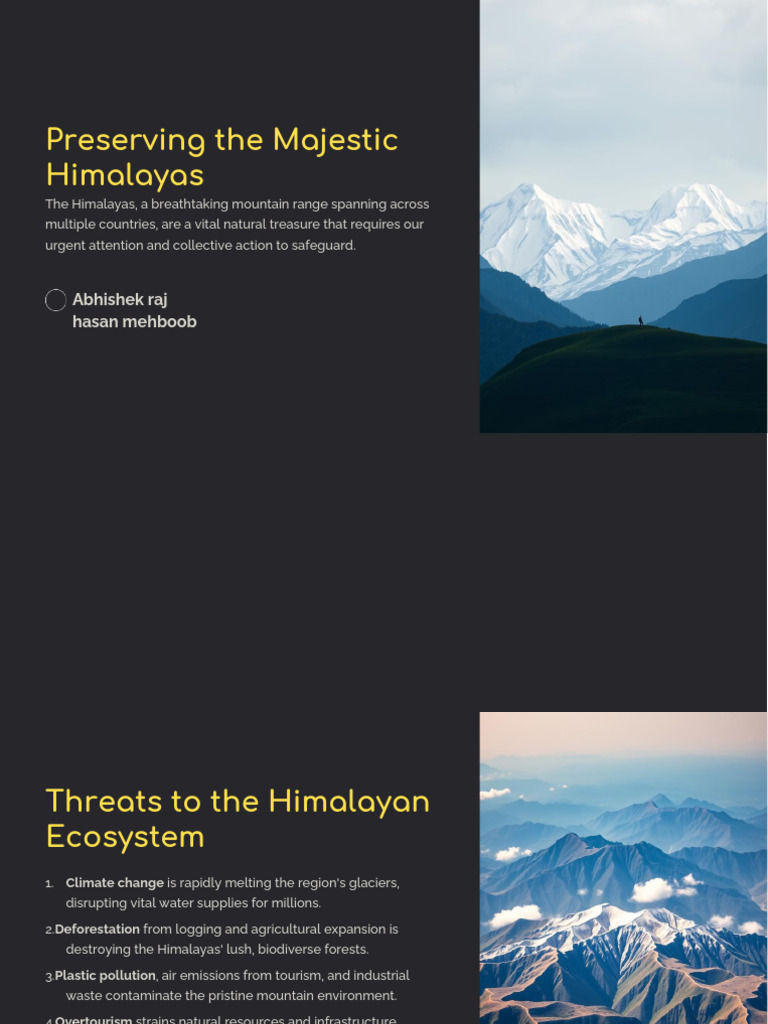 Safeguarding the Himalayas: Urgent Action Needed | PDF | Himalayas ...