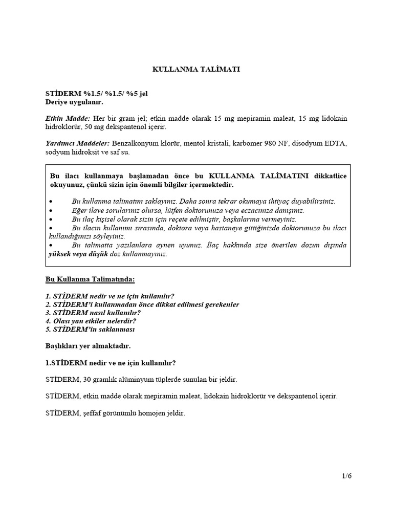 Stiderm Yuzde 1 5 Yuzde 1 5 Yuzde 5 Jel KT | PDF