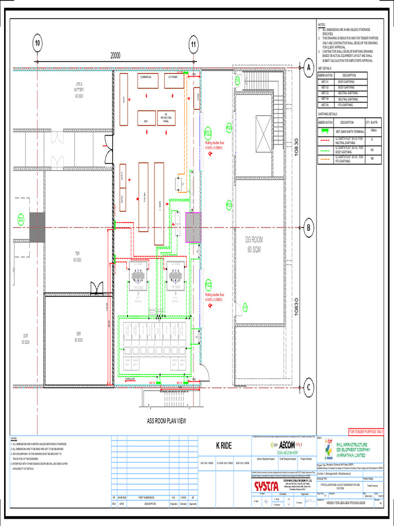 Earthing Layout Drawing For Ass | PDF