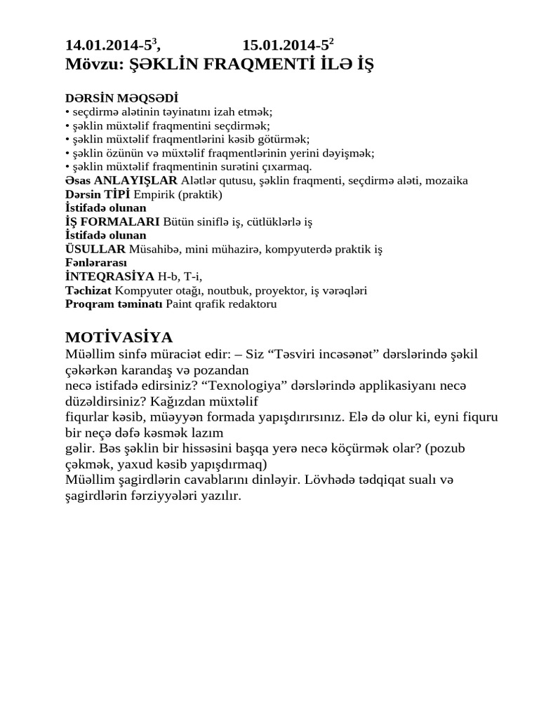 5-Sekiller Fraqmenti Ile Is | PDF
