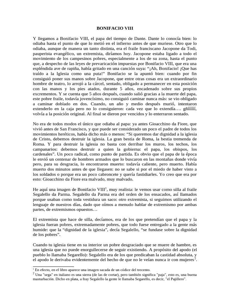 Bonifacio VIII: Poder y Oposición | PDF