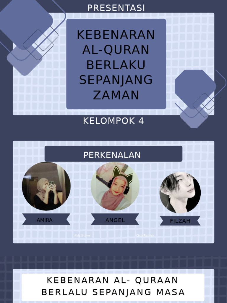 Kebenaran Al-Quran Berlaku Sepanjang Zaman Filzah Habibah | PDF