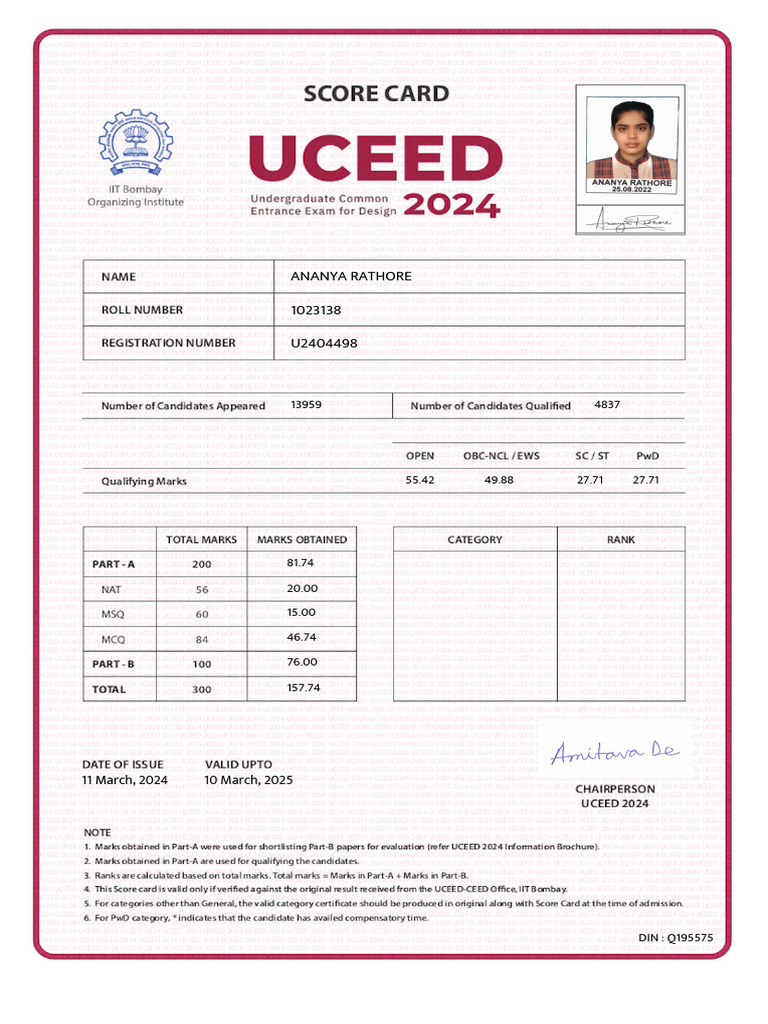 SCORE CARD (1) | PDF