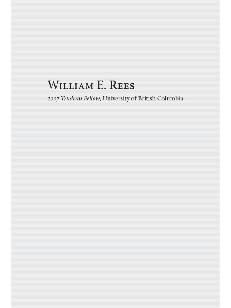 03 Trudeau Papersiv 2en Revised William Rees | PDF