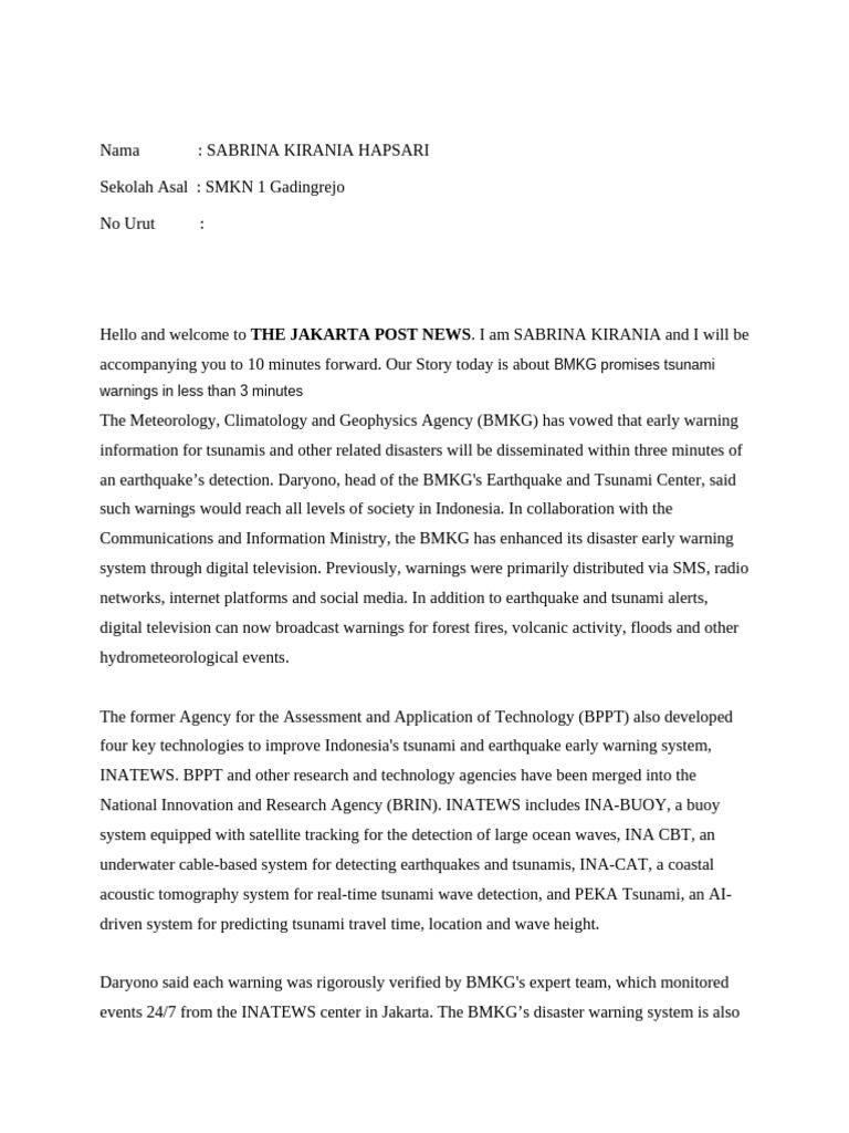 News Casting SCRIPT | PDF | Tsunami | Natural Disasters