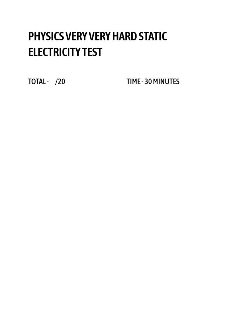 Static Electricity Paper | PDF
