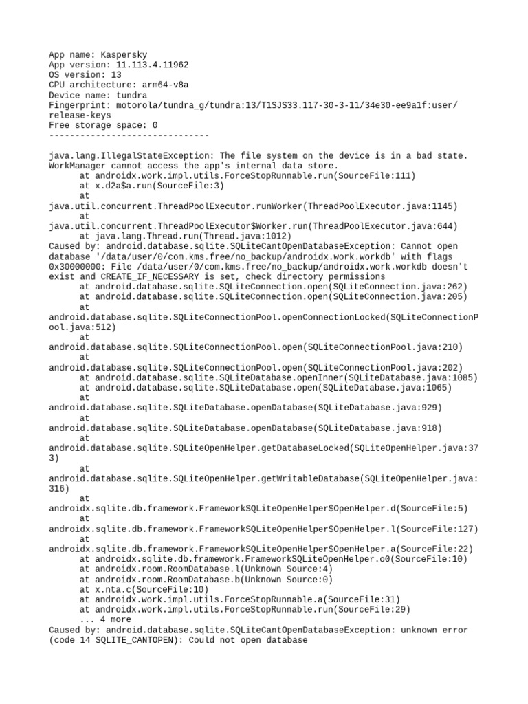 Stack Trace 2024.10.05 22-28-17.508 | PDF | Java (Programming Language) | Android (Operating System)