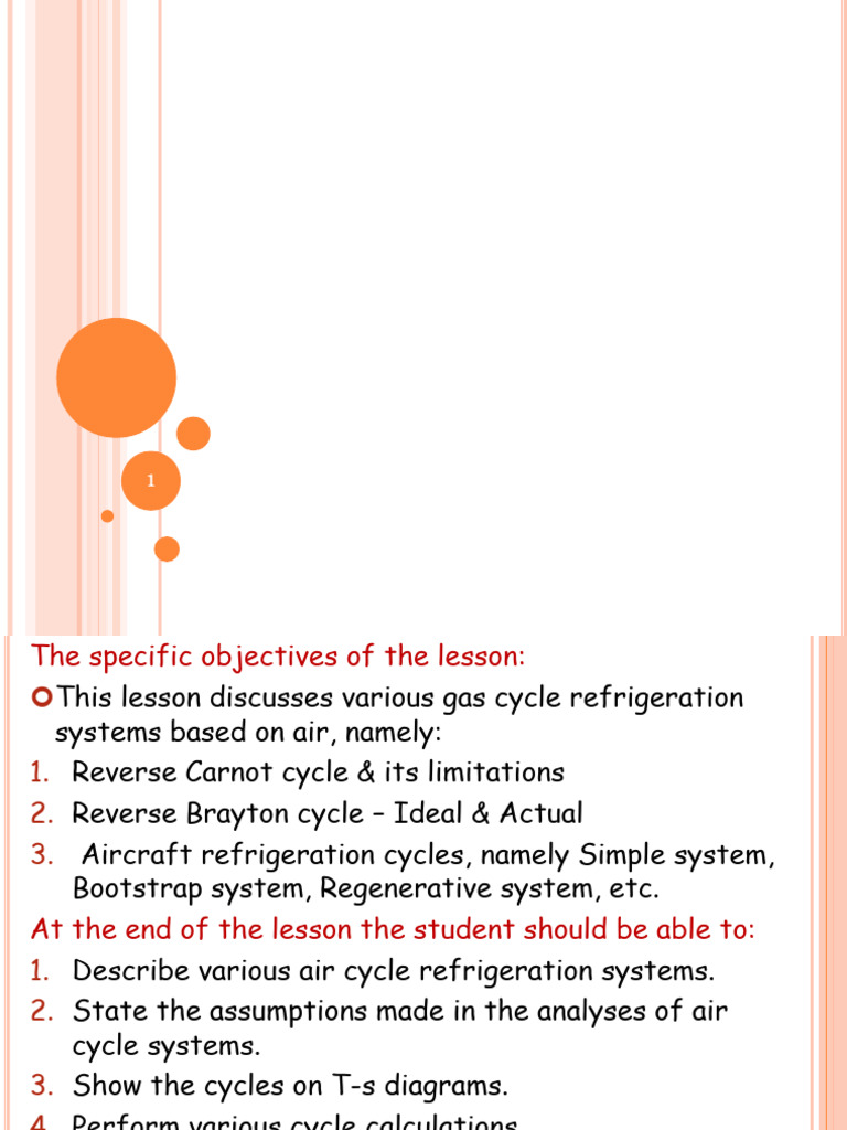 4.Air-Cycle Refrigeration | PDF | Heat | Gases