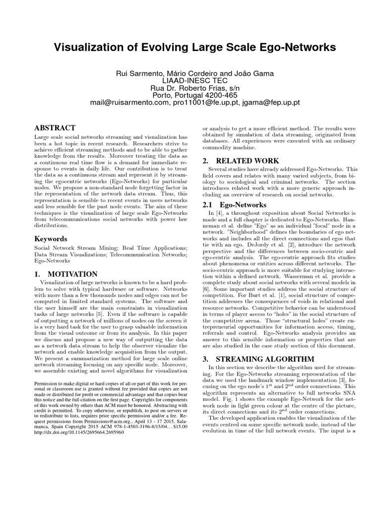 Visualization of Evolving Large Scale Ego-Networks | PDF | Visualization (Graphics) | Vertex ...