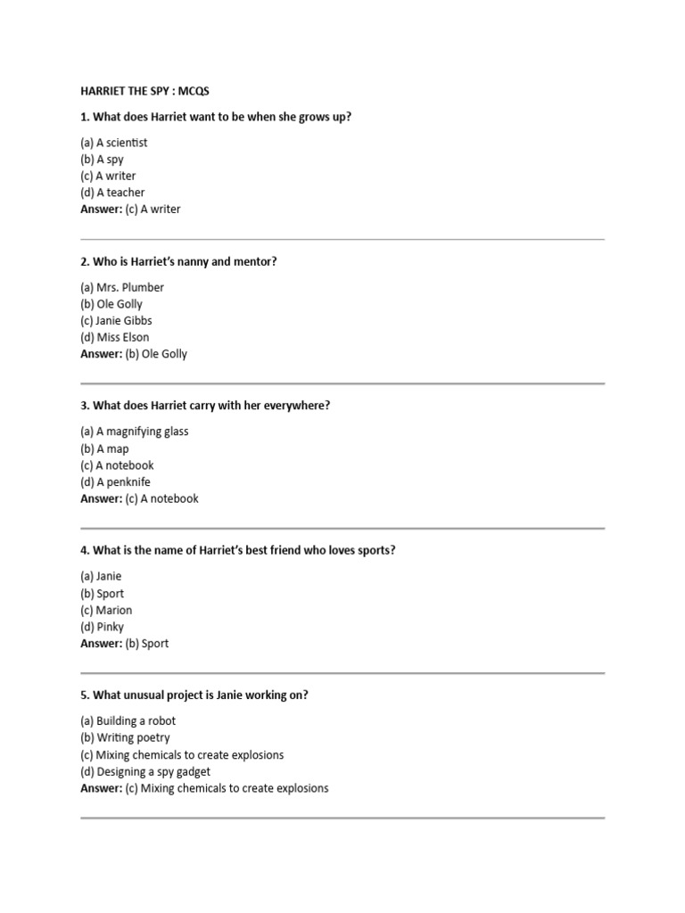 HARRIET THE SPY m | PDF