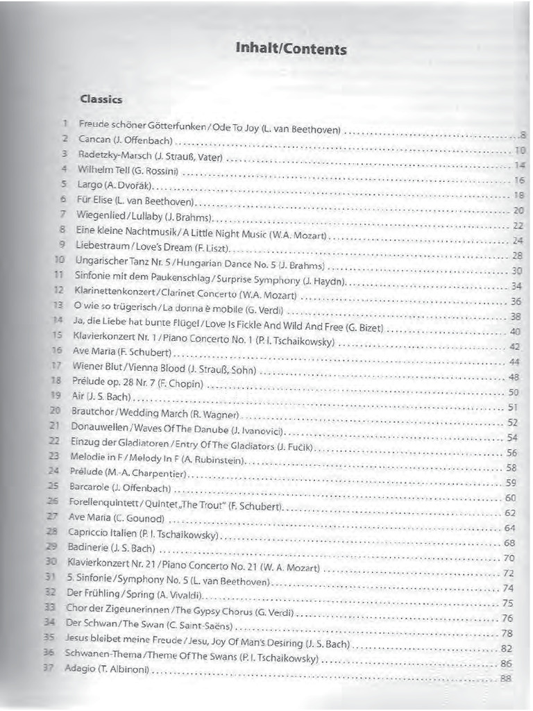 Hans Gunter Heumann Die Klavierbibel Contents | PDF