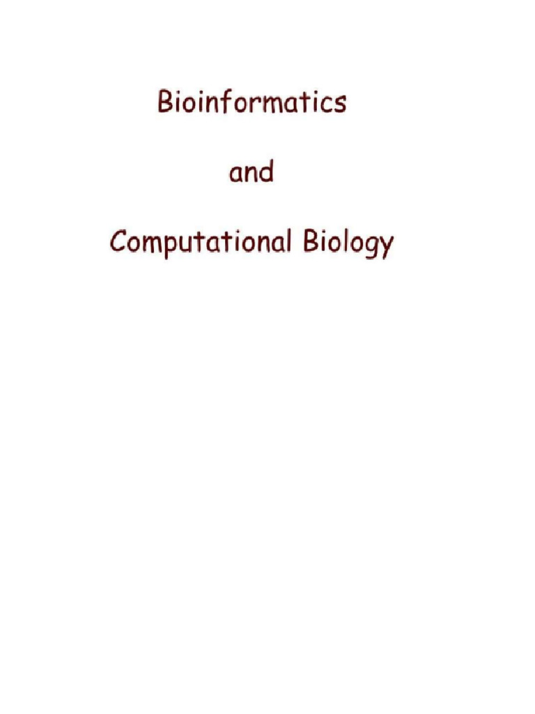 Computational Biology | PDF