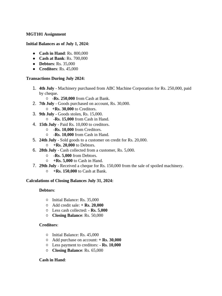 MGT101 Assignment | PDF