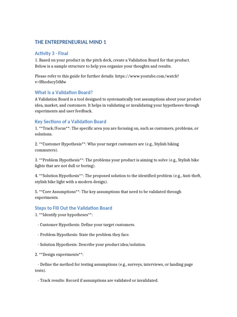 Validation Board Creation Guide | PDF