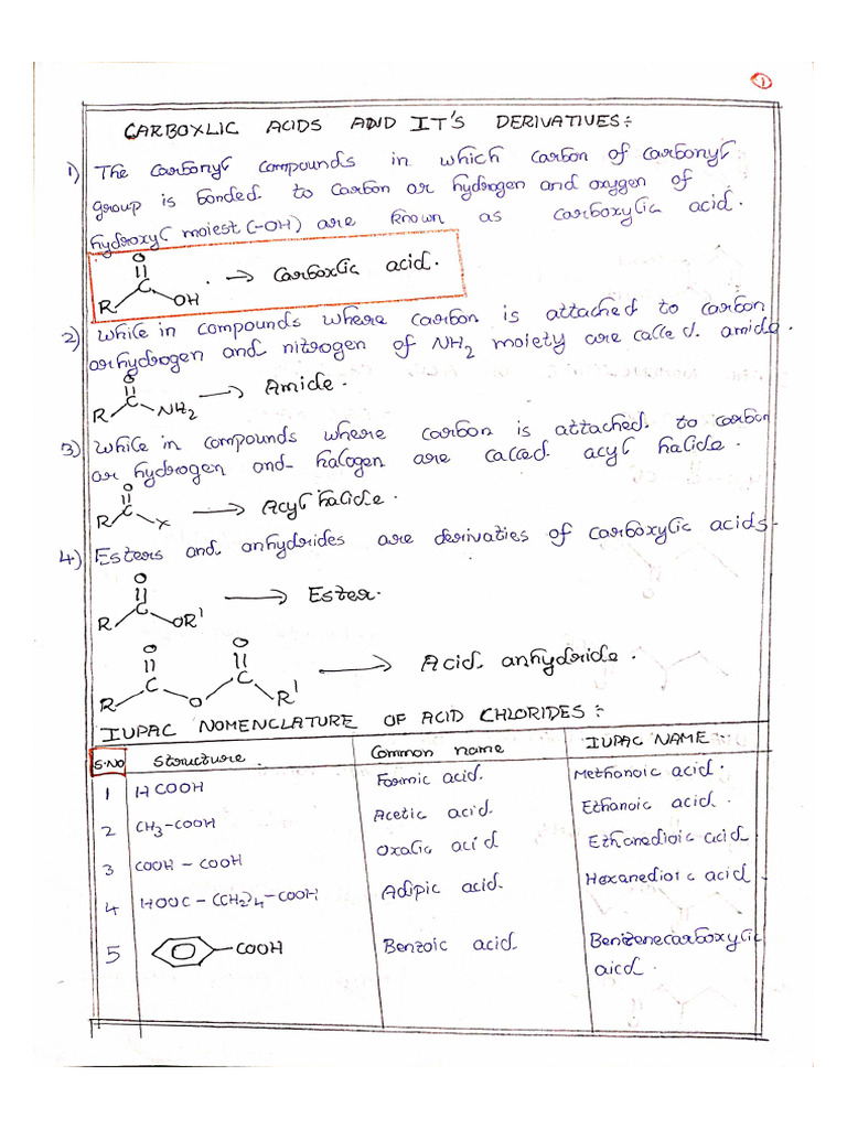Carboxylic Acids and Its Derivatives | PDF
