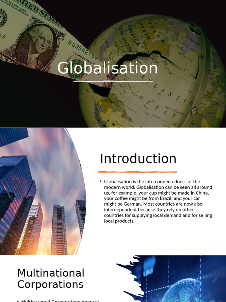 Globalisation Project | PDF | Sweatshop | Multinational Corporation