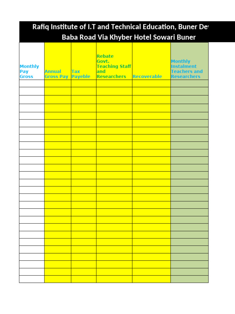 Tax Formulas 2024 25 | PDF