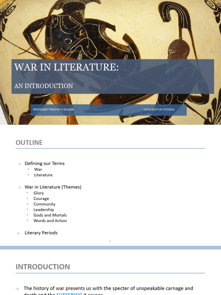 War in Literature An Introduction | PDF | On War | Courage
