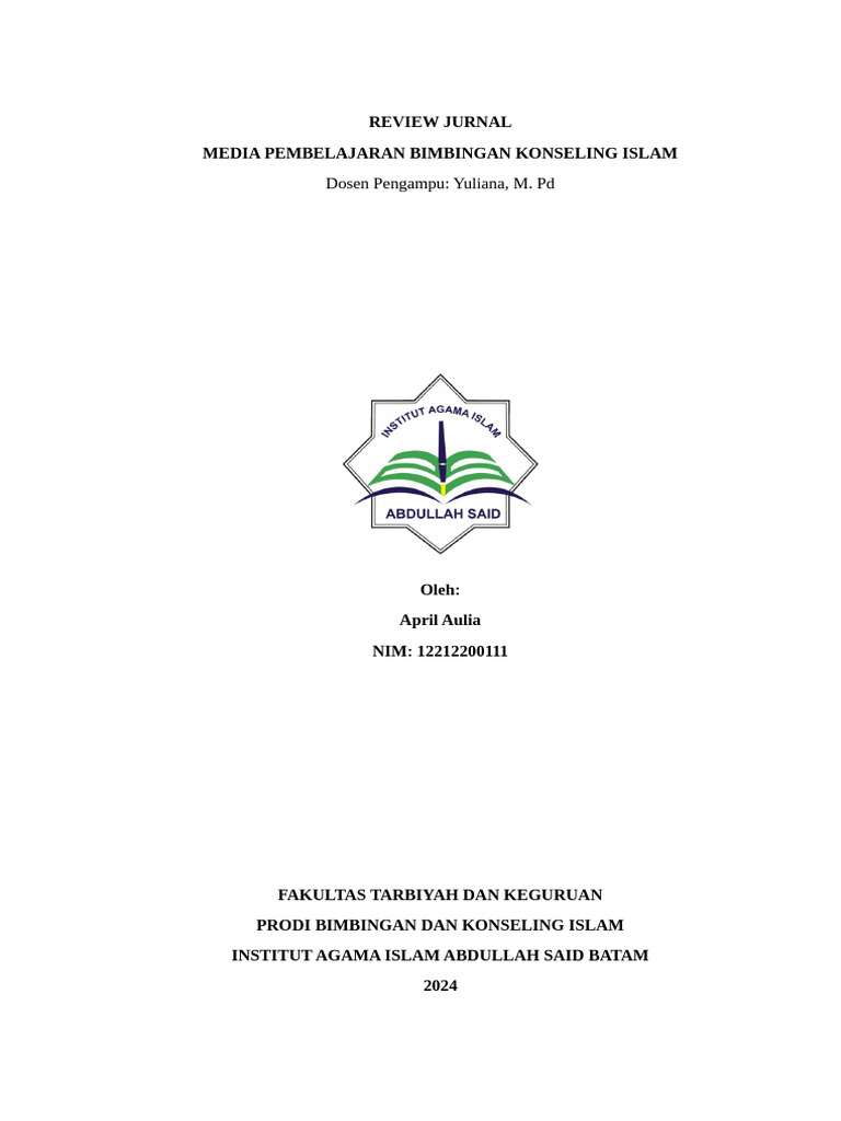 REVIEW JURNAL APRIL AULIA MEDIA PEMBELAJARAN BK BUK YULI | PDF
