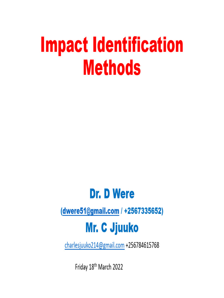 Impact Identification Methods-PPT-Dr Were-CJ-18-03-2022 | PDF | Matrix ...