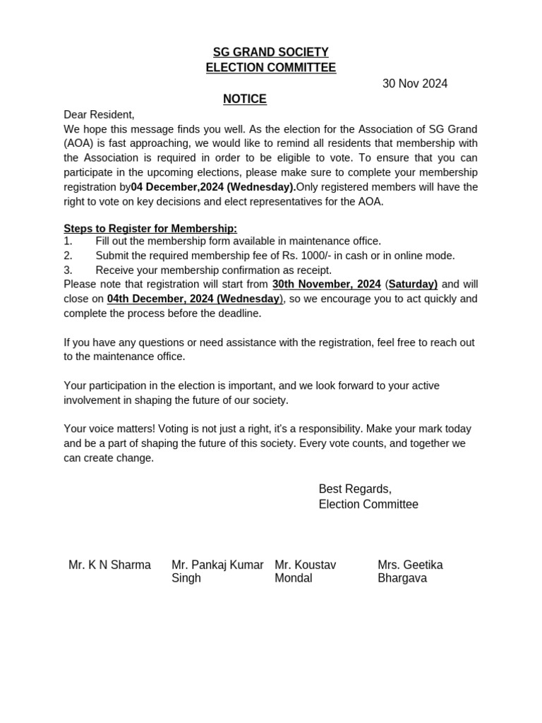 Election Notice | PDF